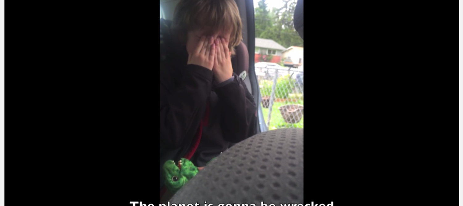 This 6-year-old is literally crying for our planet